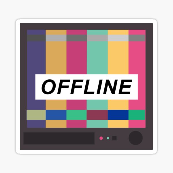"OFFLINE" Sticker for Sale by medvedevprint | Redbubble