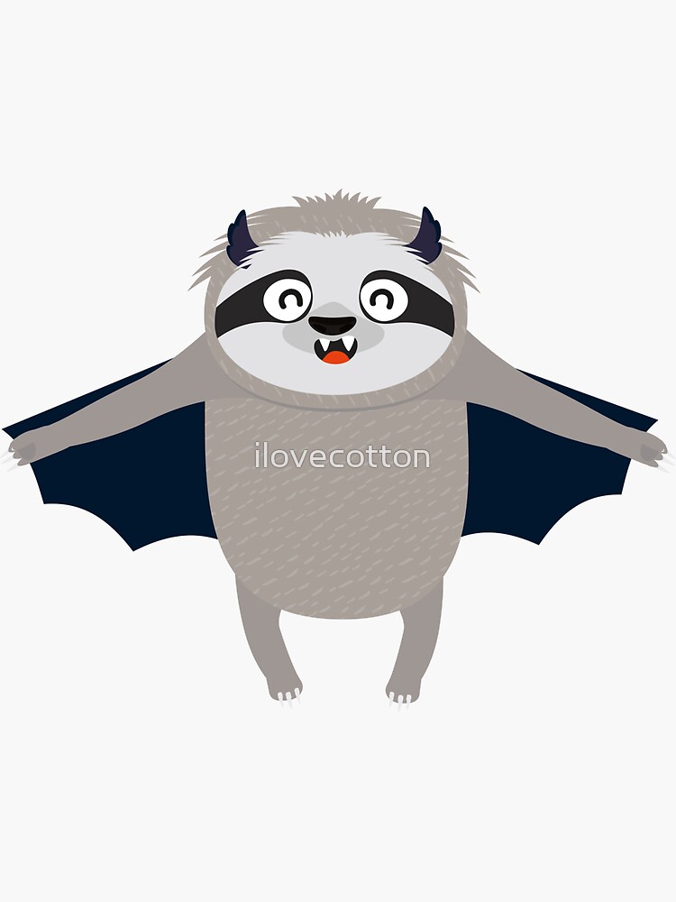 "Vampire Sloth Halloween Costume young - Design" Sticker for Sale by ...