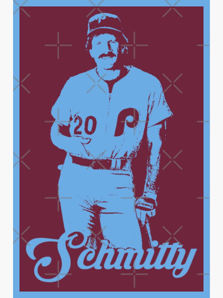 "Schmitty - Michael Jack Schmidt - Blue Stencil" Sticker for Sale by ...