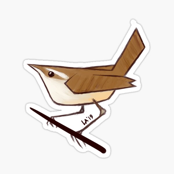 "Carolina Wren" Sticker for Sale by addamay123 | Redbubble