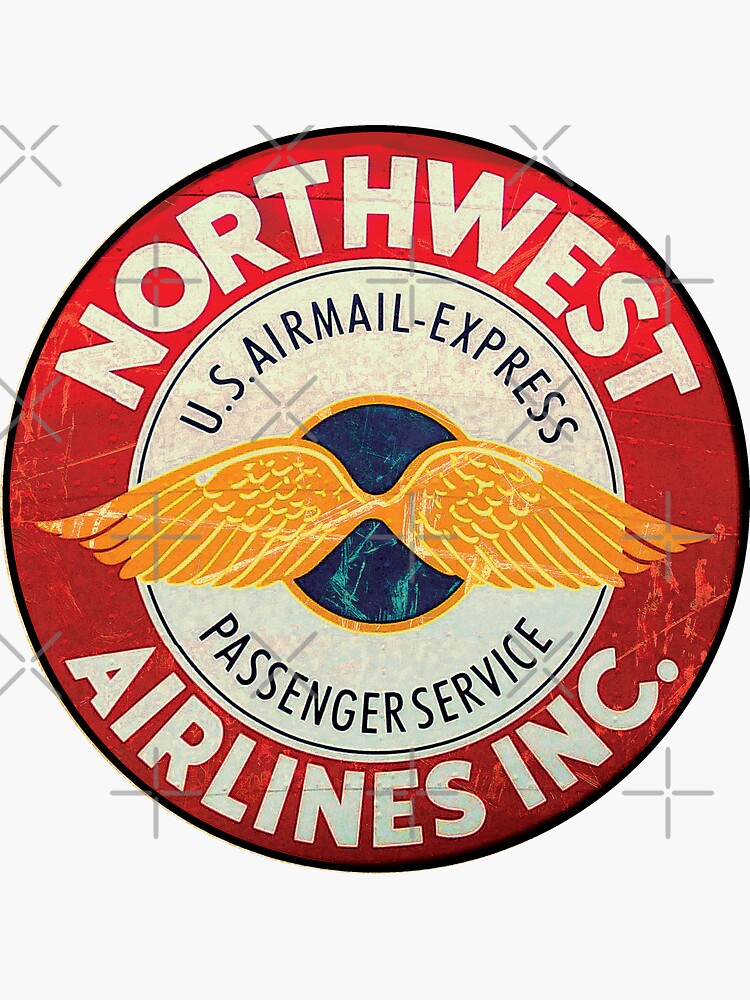 "Northwest Airlines" Sticker for Sale by BarnFindDave | Redbubble