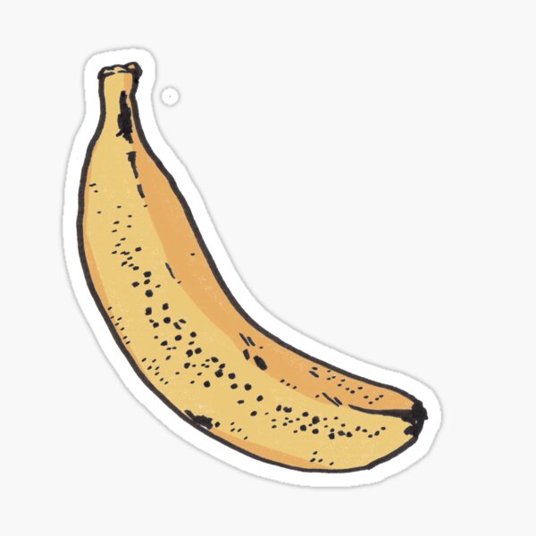 "Banana" Sticker for Sale by theonlyraya | Redbubble
