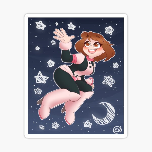 "Uraraka In Space" Sticker for Sale by ErkyHero23 | Redbubble