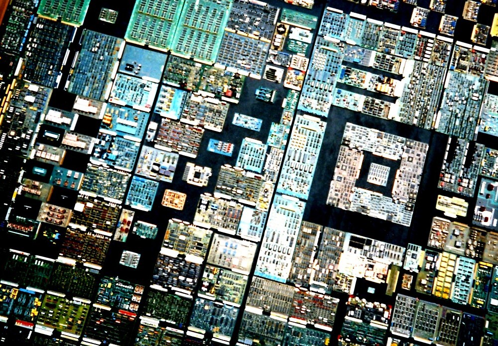 "Computer Chip City" by jayded | Redbubble