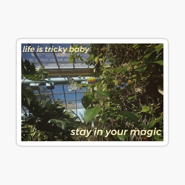 "life is tricky" Sticker for Sale by soysauceboys | Redbubble