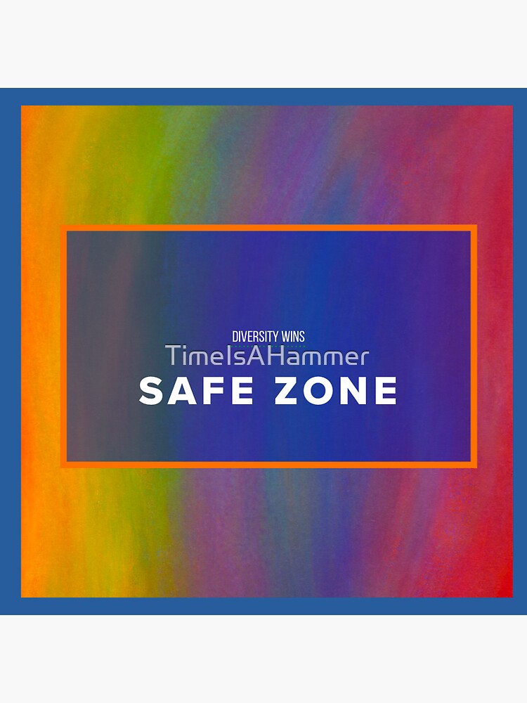 "Safe Zone." Sticker for Sale by TheJill | Redbubble