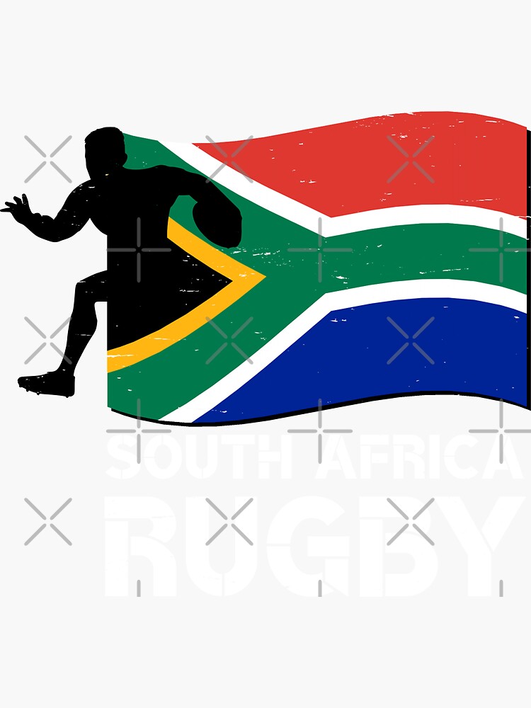 "South Africa Flag Rugby " Sticker for Sale by d247 | Redbubble