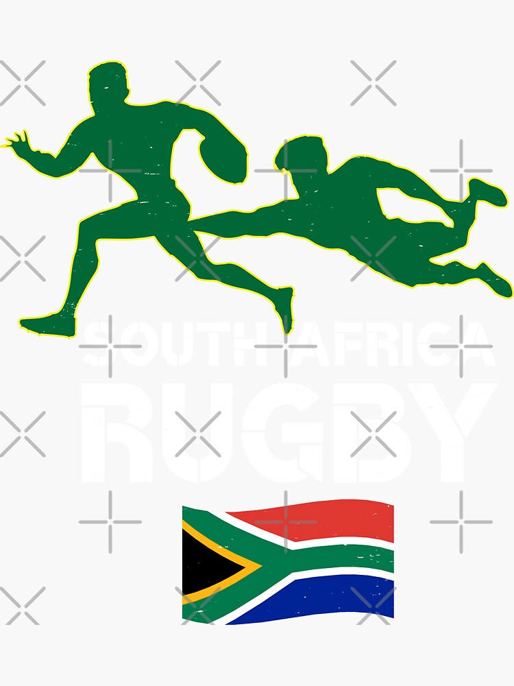 "South Africa Flag Rugby " Sticker for Sale by d247 | Redbubble