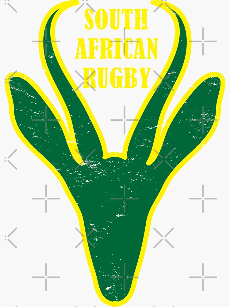 "springbok Face South Africa 2019 Green & Gold" Sticker for Sale by ...