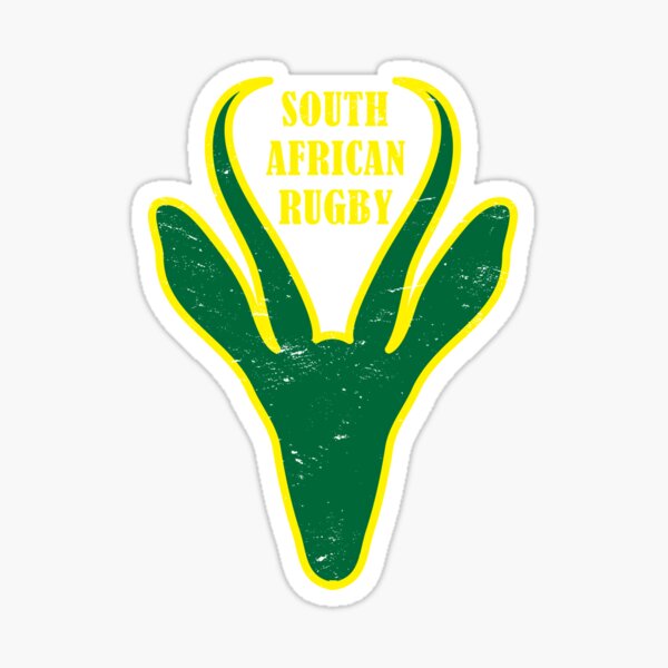 "springbok Face South Africa 2019 Green & Gold" Sticker for Sale by ...