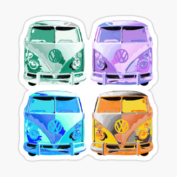 "Pop Art Combi's" Sticker for Sale by cars | Redbubble
