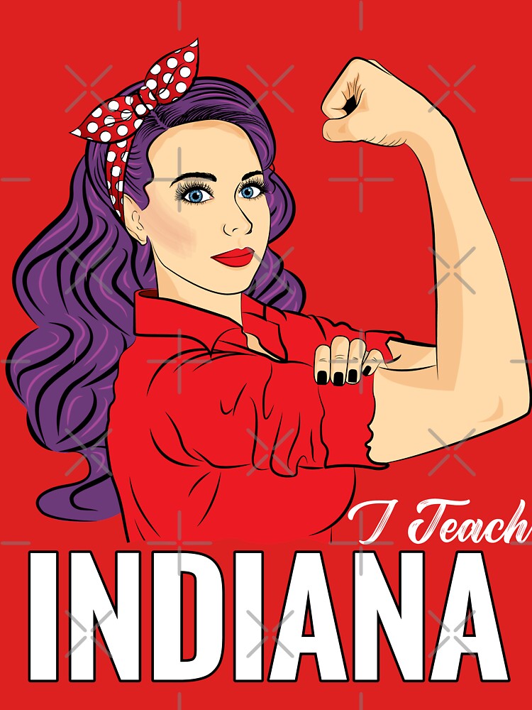 "Indiana State Teacher Red For Ed Redfored I Teach Indiana" T-shirt for ...