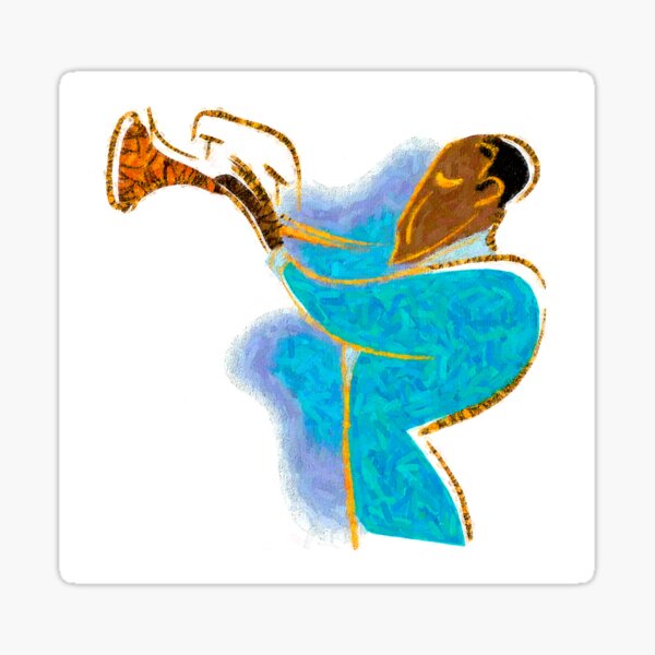 "Jazz Man Art" Sticker for Sale by JohnFarr | Redbubble