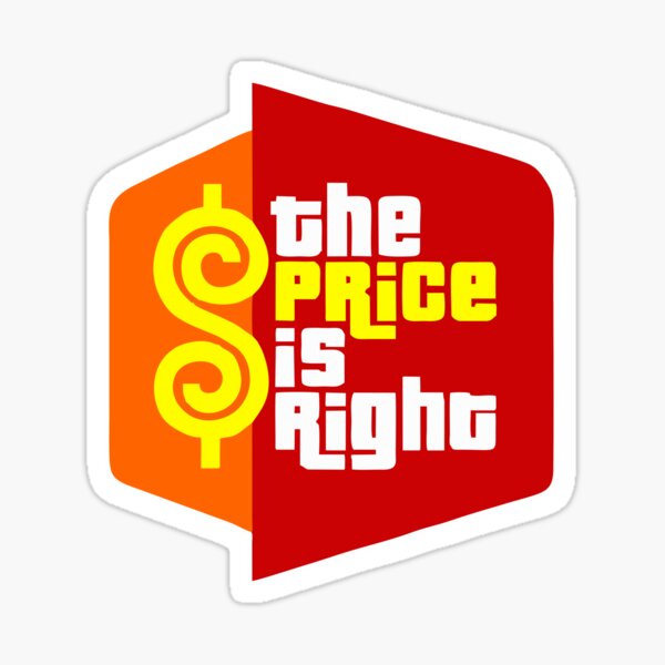 "the price is right" Sticker for Sale by mariwerf | Redbubble