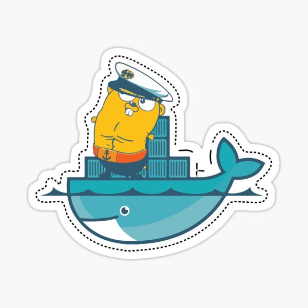 "Golang – gopher docker kit" Sticker for Sale by coderman | Redbubble