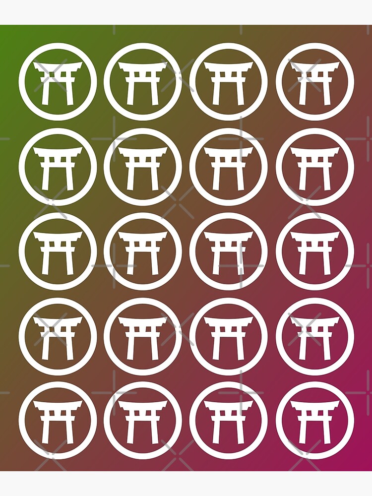 "Shinto Pattern Japanese Gate Symbol Japan" Art Print by VikingRunes ...