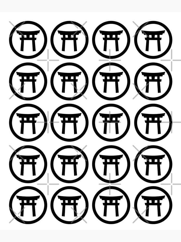 "Shinto Pattern Japanese Gate Symbol Japan" Poster by VikingRunes ...