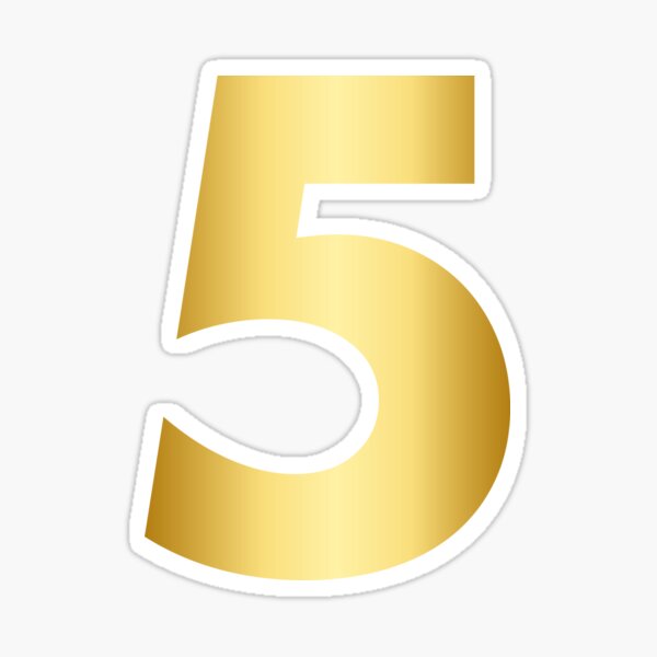 "5 gold | Golden Five" Sticker for Sale by Chillaxo | Redbubble
