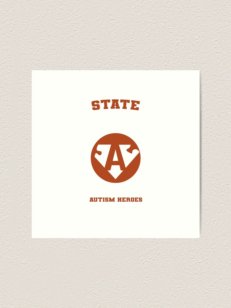 Lámina artística «Autismo héroes diseño campeón estatal» de AutismHero ...