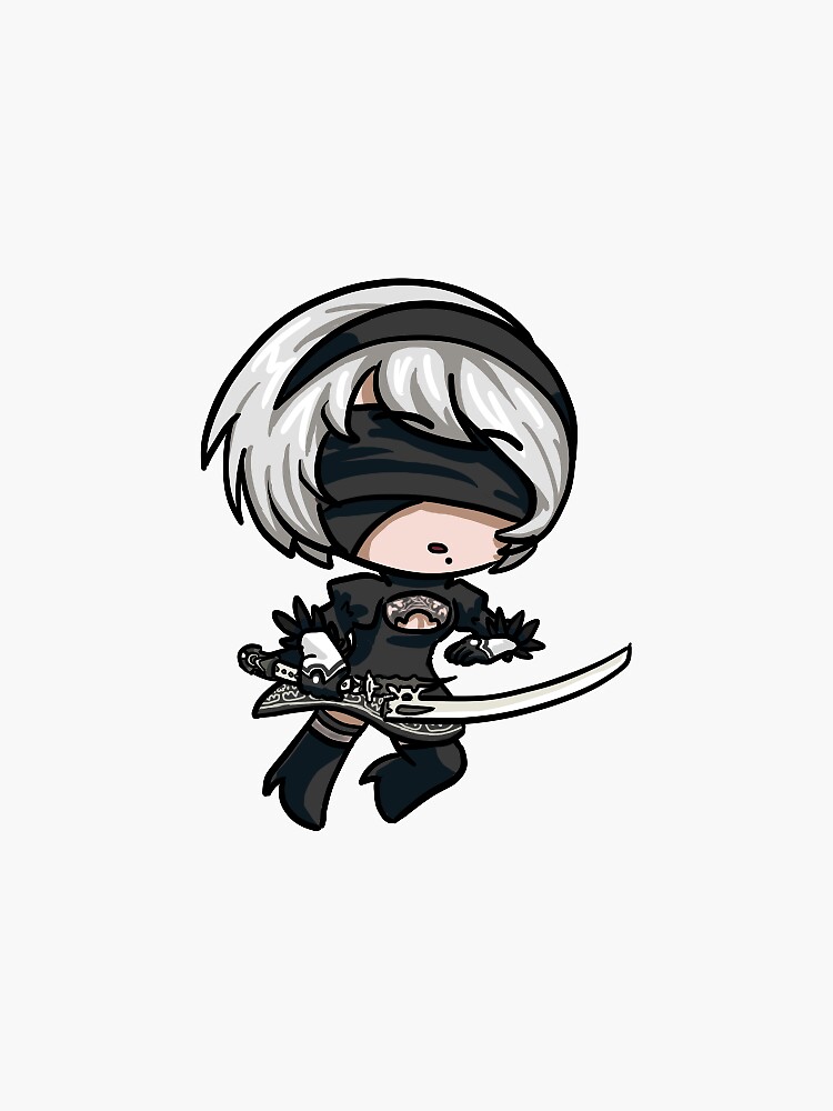 "2B Sticker" Sticker for Sale by Kyxof | Redbubble