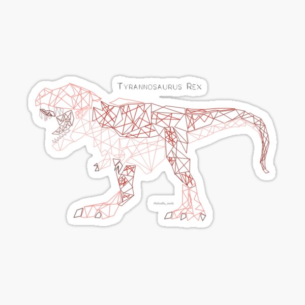 "Geometric T-Rex" Sticker for Sale by RockADoodles | Redbubble