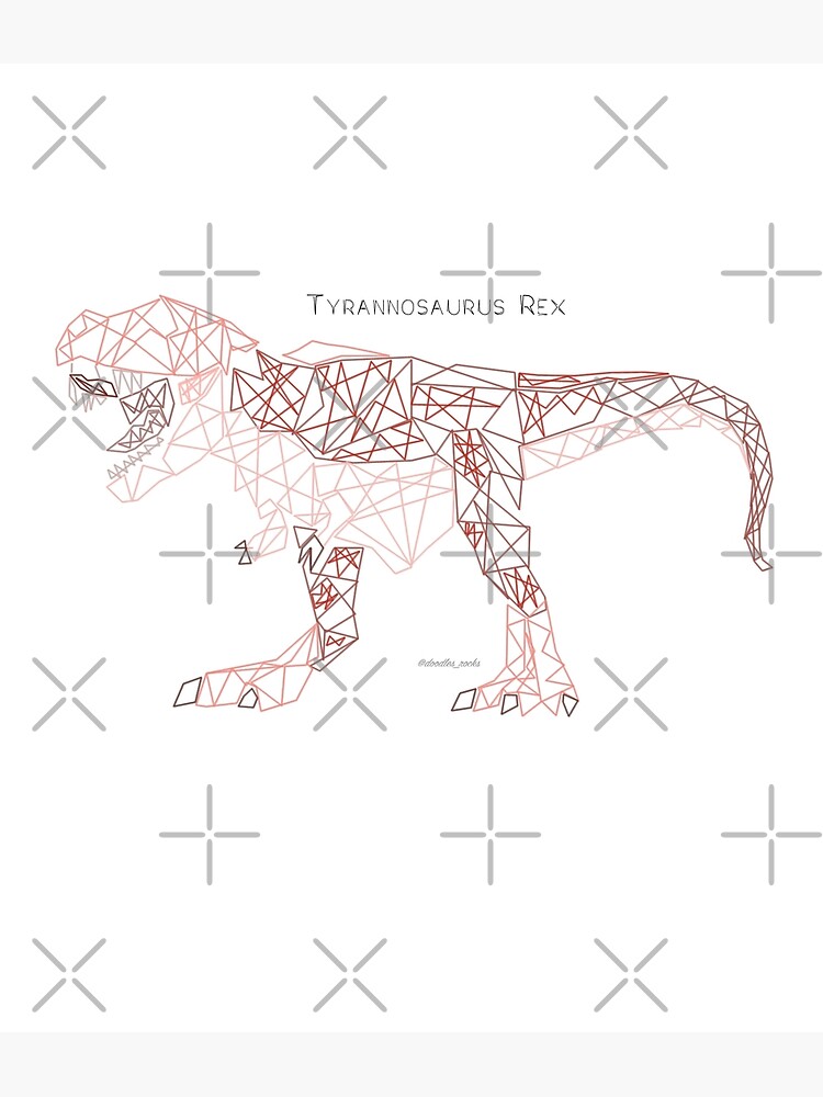 "Geometric T-Rex" Poster by RockADoodles | Redbubble