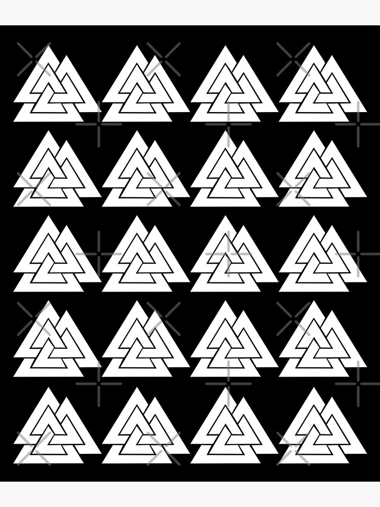 "Valknut Symbol Pattern Viking Norse " Photographic Print for Sale by ...