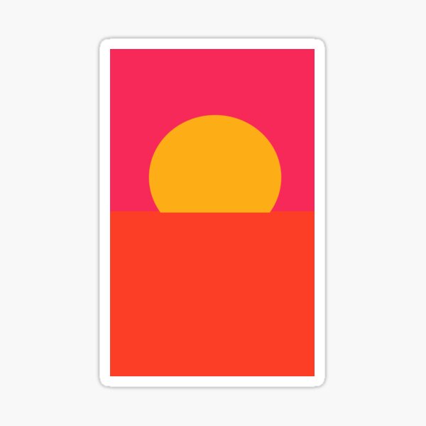 "Simple Sunset" Sticker for Sale by lowpressures | Redbubble