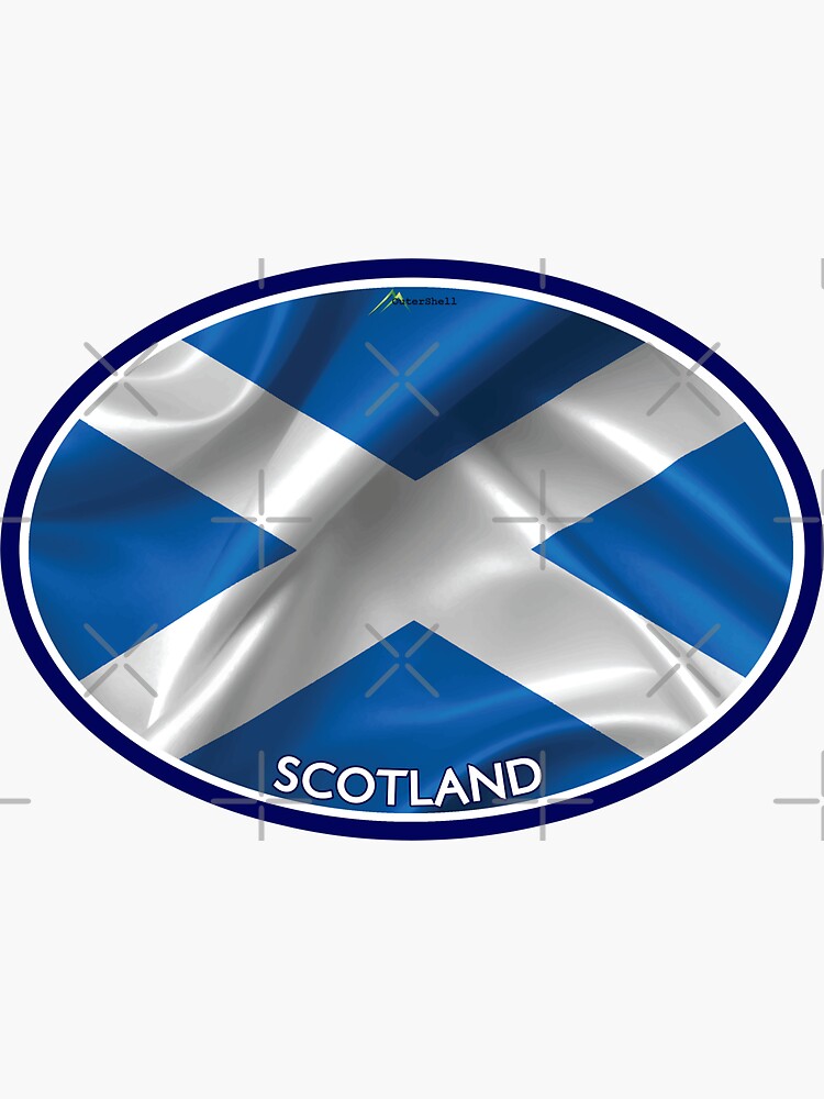 "SCOTLAND Scottish Flag Sticker UK Saltire" Sticker for Sale by ...