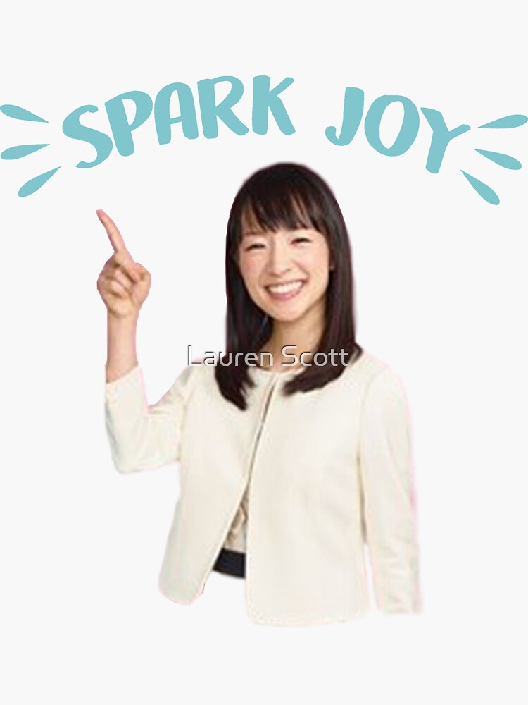"marie kondo spark joy" Sticker for Sale by L-Scott | Redbubble