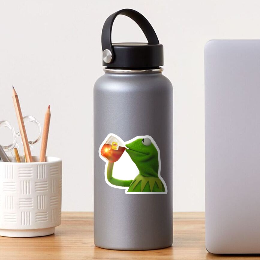 "Kermit, sipping Tea" Sticker by Making-Waves | Redbubble