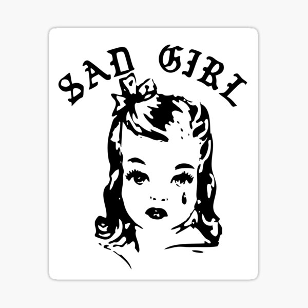 "Sad Girl" Sticker for Sale by JYBSHOP | Redbubble