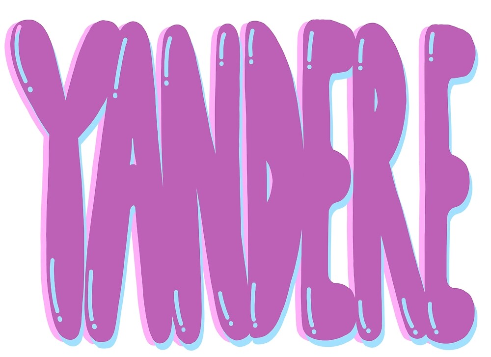 "Kawaii Yandere bubble letters" by Knaifu-Waifu | Redbubble