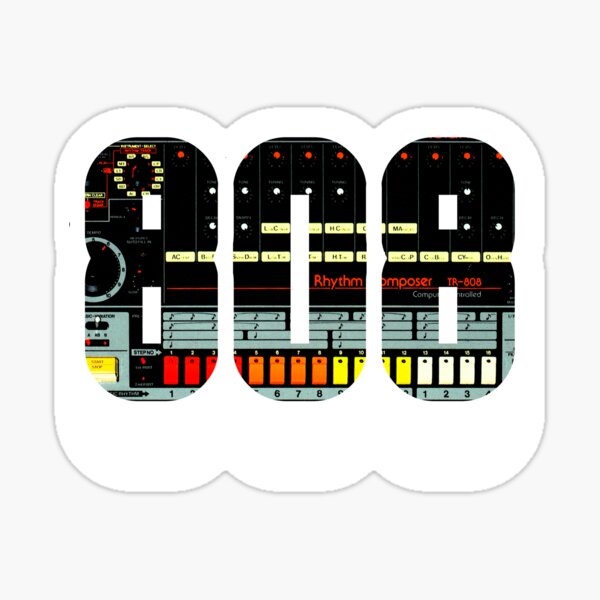 "808 Drum Machine" Sticker by soundsociety | Redbubble