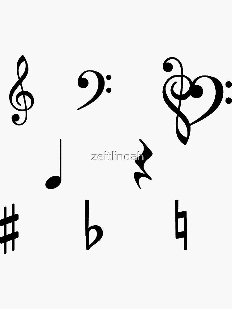"Music Themed Sticker Pack" Sticker for Sale by zeitlinoah | Redbubble