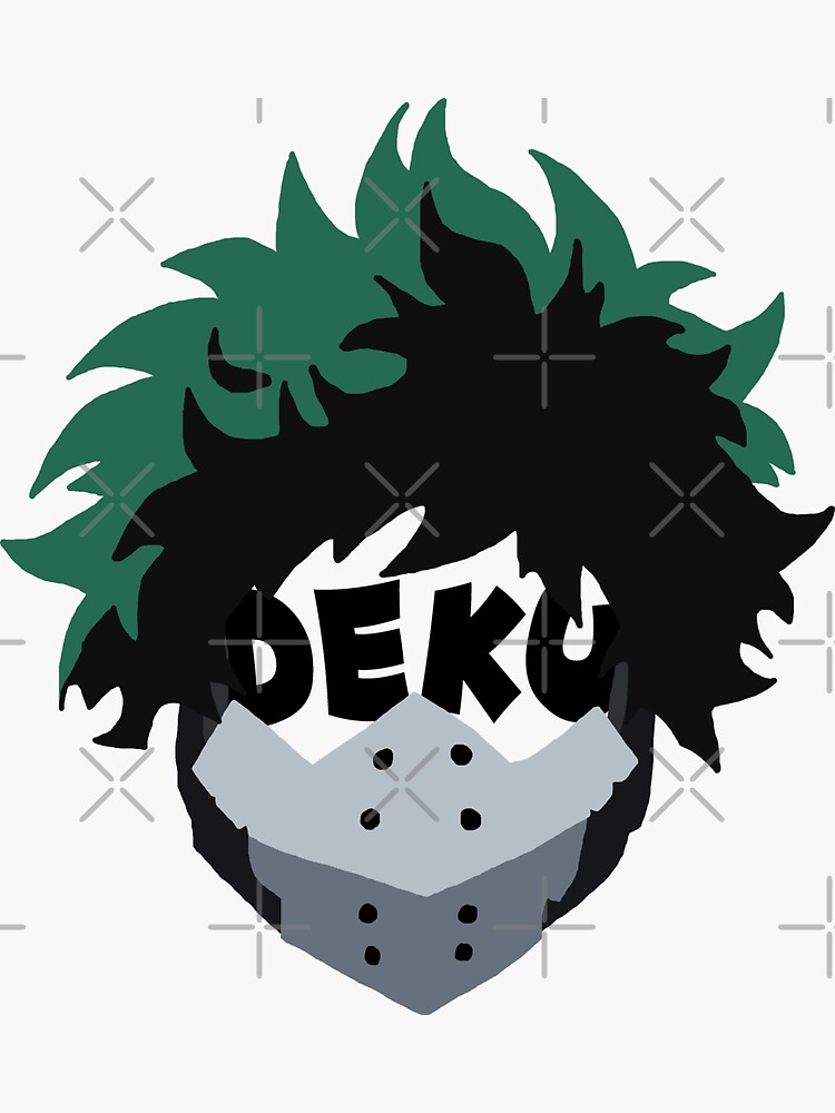 "Minimalistic Midoriya "Deku" Izuku Hero Logo" Sticker for Sale by ...