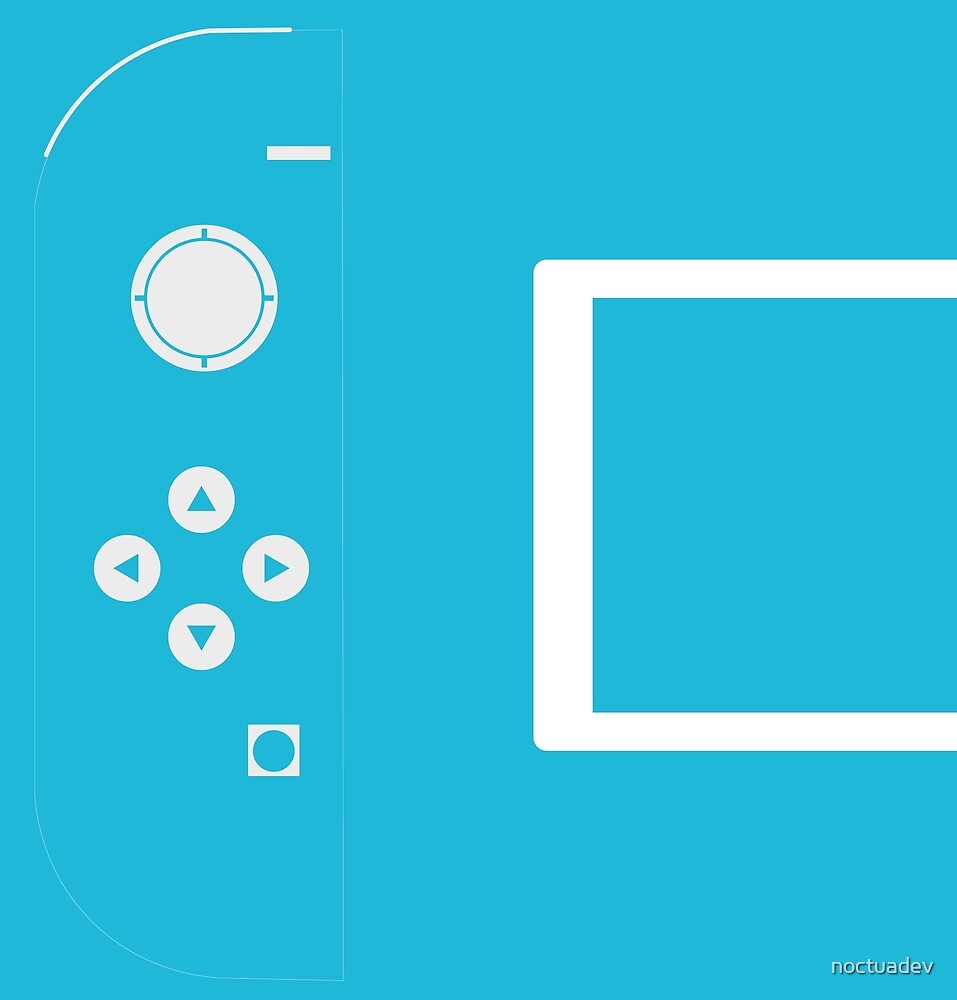 "Nintendo Switch Blue, flat design, can be used together" by noctuadev ...