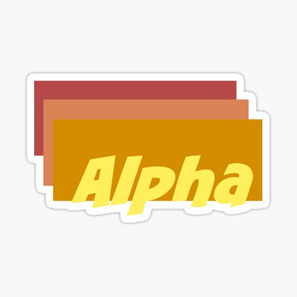 "Alpha sticker" Sticker by rainelorraine | Redbubble