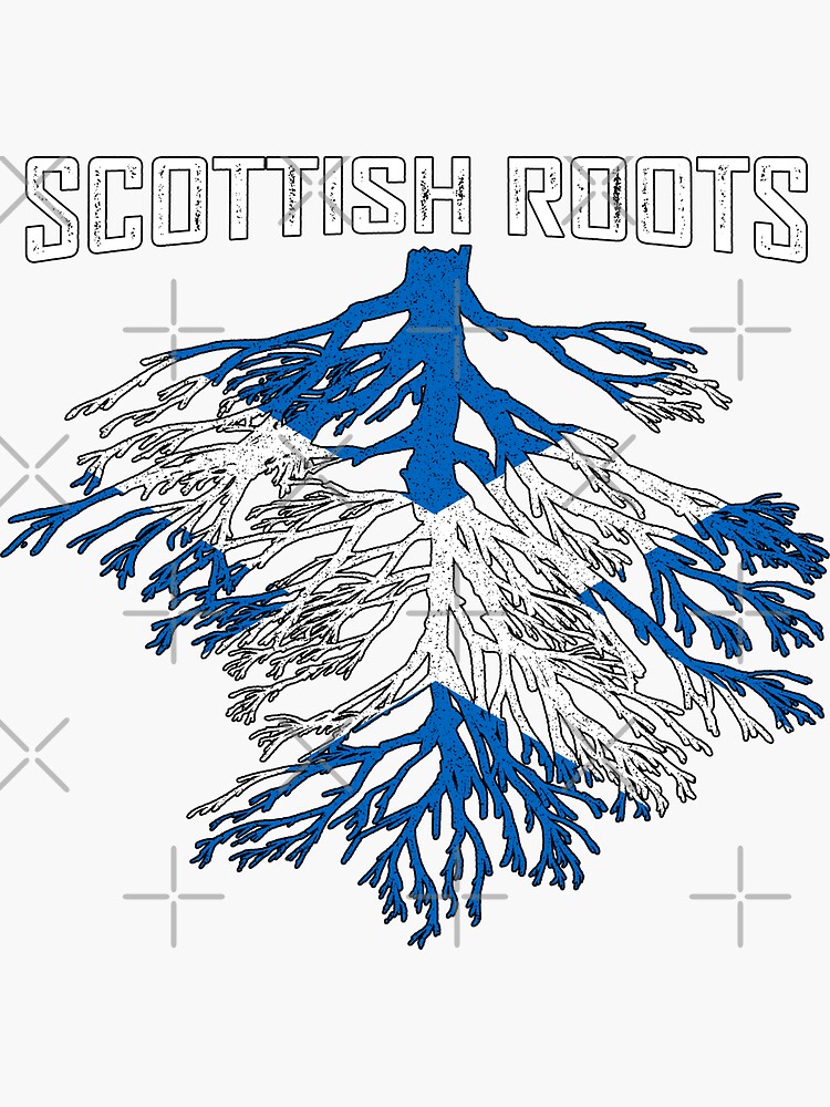 "Scottish Roots with Scotland Flag" Sticker for Sale by d247 | Redbubble