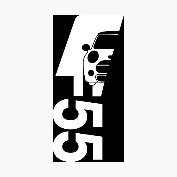 "F55 MINI Cooper bold and simple logo design in white with drawing of ...