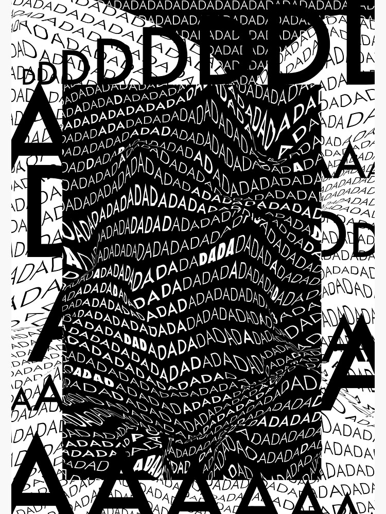 "History of Art in Black and White Dada " Sticker for Sale by ...