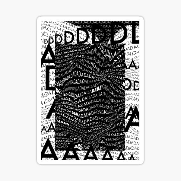 "History of Art in Black and White Dada " Sticker for Sale by ...