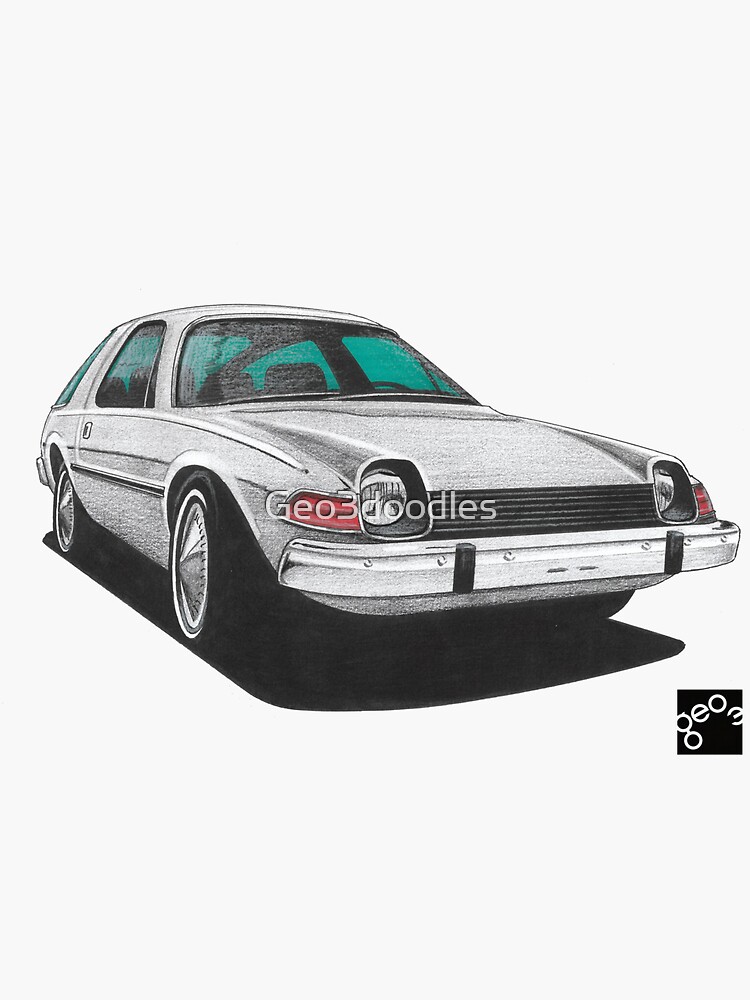 "Geo3Doodles AMC Pacer Doodle" Sticker for Sale by Geo3doodles | Redbubble