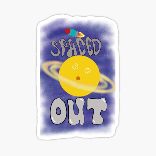 "Spaced Out" Sticker for Sale by kthazelart | Redbubble