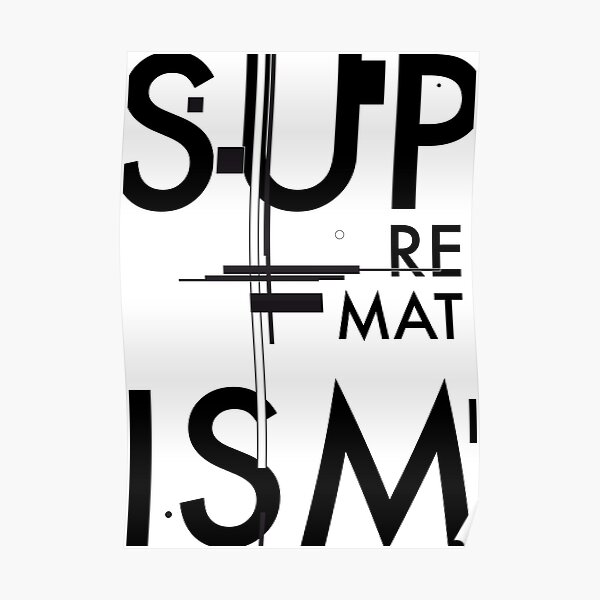 "History of Art in Black and White Suprematism" Poster by AlexVDesign ...