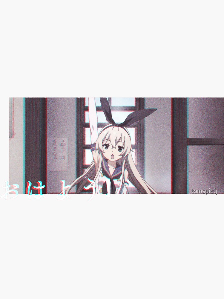 "Shimakaze Ohayo! おはよう" Sticker by tomspicy | Redbubble