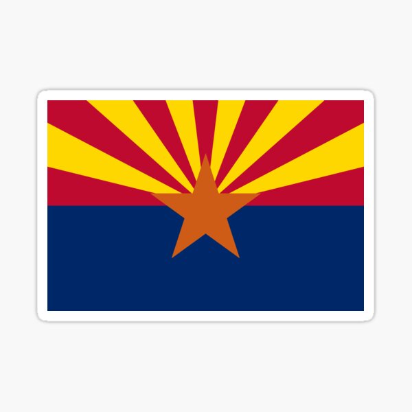 "Arizona Flag" Sticker by ArgosDesigns | Redbubble