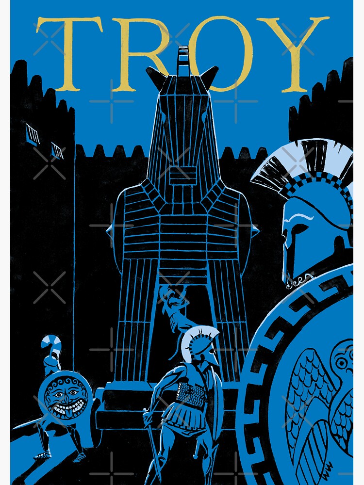 "Troy - the Trojan Horse" Sticker for Sale by wonder-webb | Redbubble