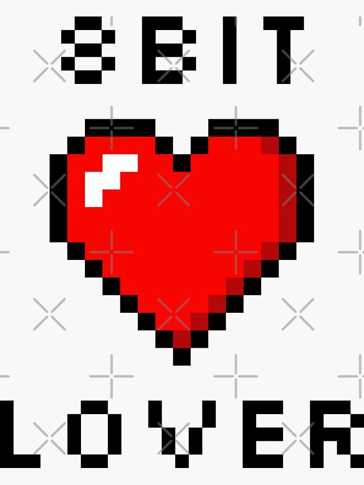 "8 Bit Lover" Sticker by ccorkin | Redbubble