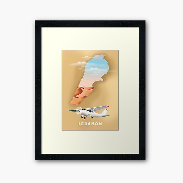 "Lebanon illustrated map poster" Framed Art Print for Sale by ...